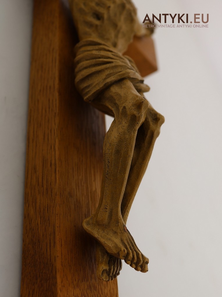 XL! Duży Krzyż Dębowy z Jezusem Chrystusem – Designerski Element w ...